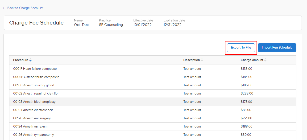 How to Upload Charge Fee Schedule (RCM) – Remedly Help Center